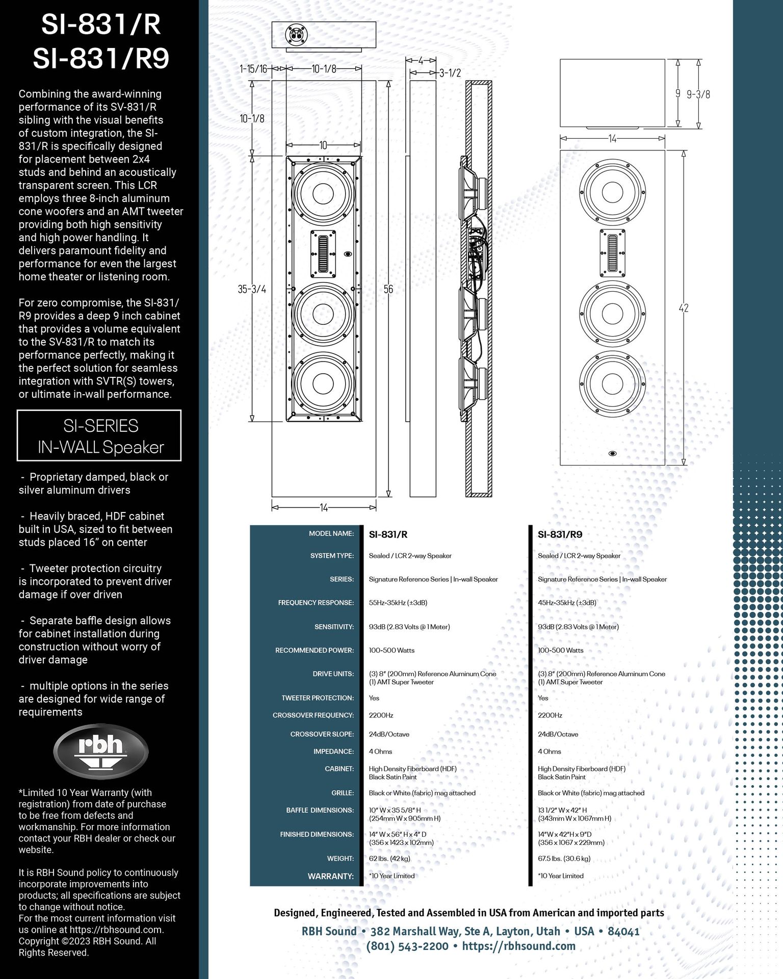 SI-831/R BAFFLE ASSEMBLY | RBH Sound